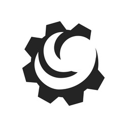 Gear logo template isolated brand identity icon Vector Image