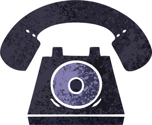 Cute cartoon old telephone Royalty Free Vector Image