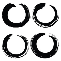 Meditation zen circle brush Royalty Free Vector Image