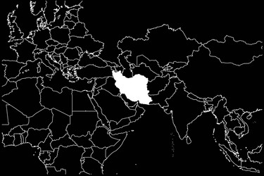 Afghanistan map asia black background Royalty Free Vector
