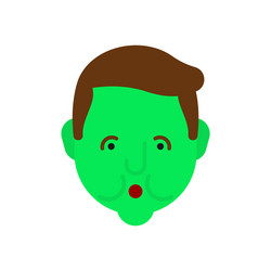 Nausea emoji sick green face nauseating Royalty Free Vector