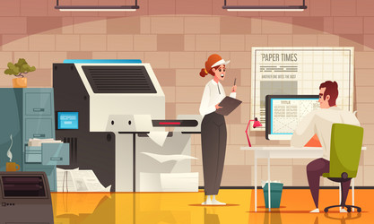 Cartoon polygraphy Royalty Free Vector Image - VectorStock