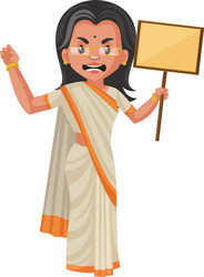 Politician lady cartoon character Royalty Free Vector Image