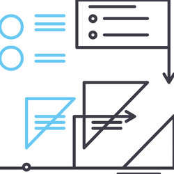 Roadmap planning line icon outline symbol Vector Image