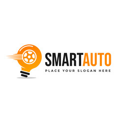 Smart service logo template this design use bulb Vector Image
