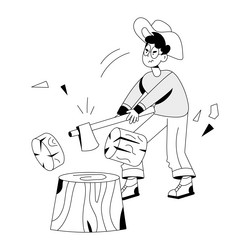 Breaking wood Royalty Free Vector Image - VectorStock