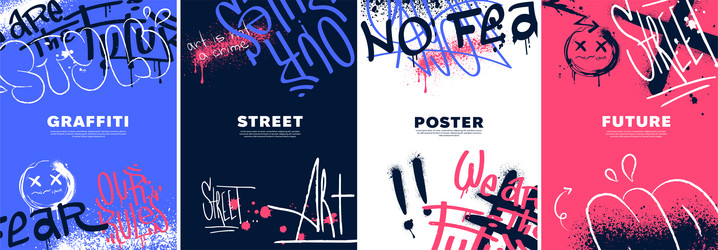Abstract graffiti poster Royalty Free Vector Image