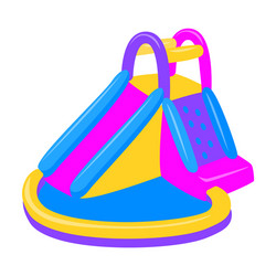 Inflatable bouncy slide icon bright and fun Vector Image