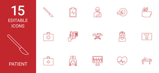 Patient icons Royalty Free Vector Image - VectorStock