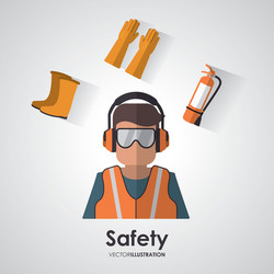 Safety equipment design Royalty Free Vector Image