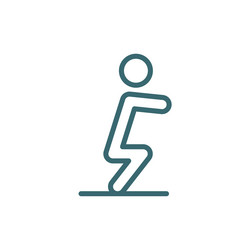 Squat icon outline icon from sport Royalty Free Vector Image