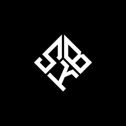Skb letter logo design on black background Vector Image