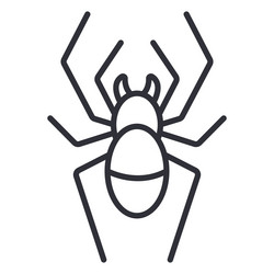 Spider from top geometric color stroke Royalty Free Vector