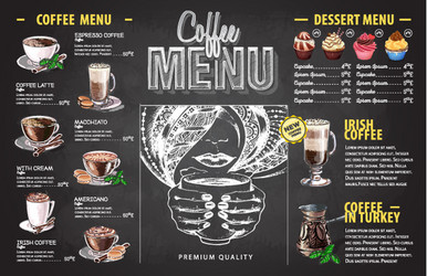 Coffee cafe menu Royalty Free Vector Image - VectorStock