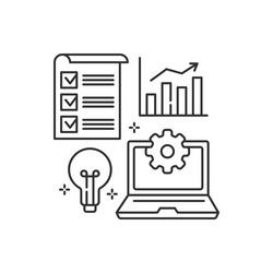 Prototype color line icon new project pictogram Vector Image