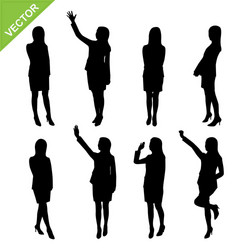 Business woman silhouettes Royalty Free Vector Image