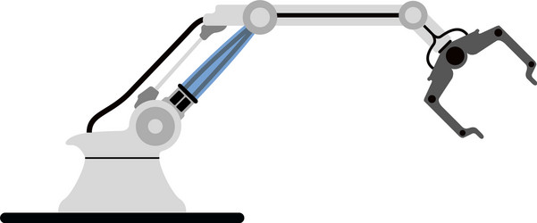 Isolated robotic arm icon Royalty Free Vector Image