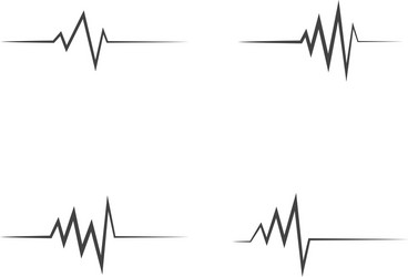 Ecg sinusoidal pulse lines frequency heartbeat Vector Image