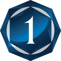 Modern number 1 Royalty Free Vector Image - VectorStock