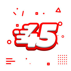 Number 45 Vector Images (over 1,500)