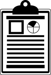 Office clipboard document report diagram Vector Image