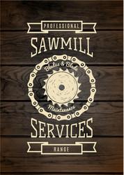 Sawmill badges logos and labels for any use Vector Image