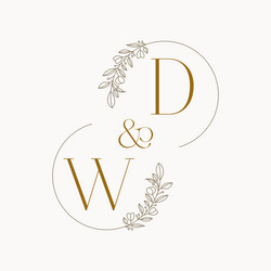 Mj initial wedding monogram logo Royalty Free Vector Image