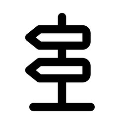 Hanging road sign with a directional arrow Vector Image