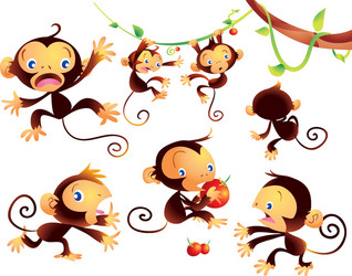 Monkeys Cute Monkey Vector Images (over 27,000)