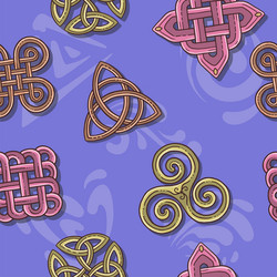 Celtic seamless circle background Royalty Free Vector Image