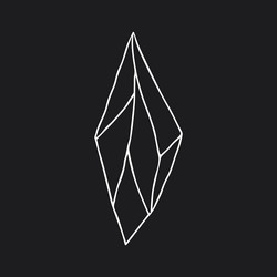 Crystal or natural mineral gemstone game ui icon Vector Image