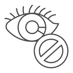 Loss sight line icon disability concept Royalty Free Vector