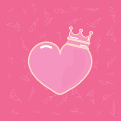 Love heart crown Royalty Free Vector Image - VectorStock
