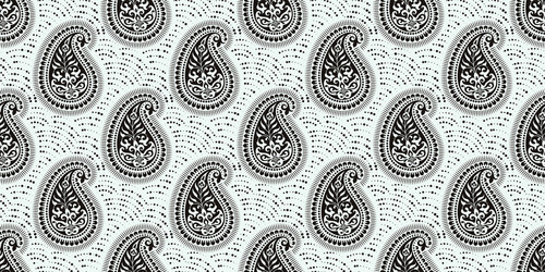 Seamless paisley pattern sparse tribal buta Vector Image