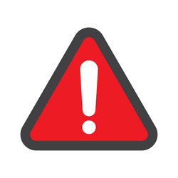 Caution warning sign sticker flat hazard warning Vector Image