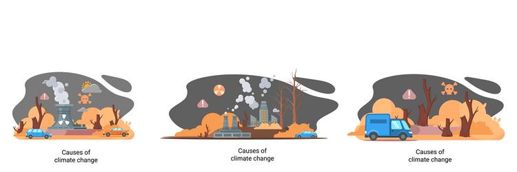 Global environmental problems land degradation Vector Image