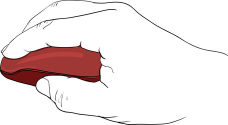 Hand holding mouse5 Royalty Free Vector Image - VectorStock