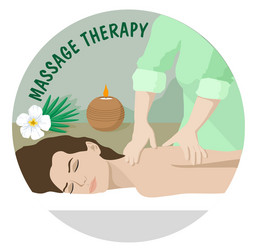Professional massage therapy concept Royalty Free Vector