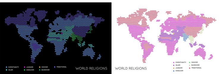 Set of flat maps the world infographic map data Vector Image