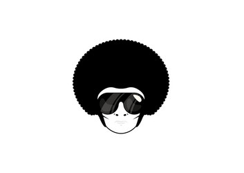 Afro man with bandana design flat Royalty Free Vector Image