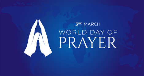 World day of prayer background banner Royalty Free Vector