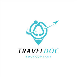 World globe medical travel insurance logo Vector Image