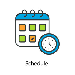 Schedule solid icons simple stock illust Vector Image