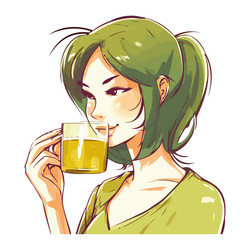 Young businesswoman holding coffee mug Royalty Free Vector