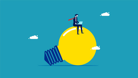 Creativity in problem solving smart businessman Vector Image