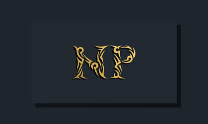 Initial letters np logo design bundle Royalty Free Vector