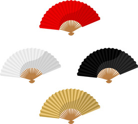 Asian fans set Royalty Free Vector Image - VectorStock