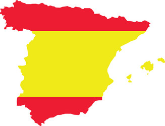 Spain map outline country Royalty Free Vector Image