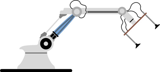 Isolated robotic arm icon Royalty Free Vector Image