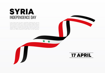 Syria independence day background banner poster Vector Image
